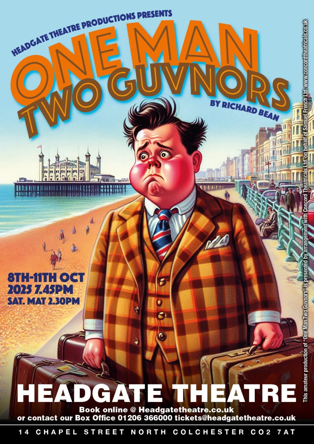 Coming soon: One Man, Two Guvnors by Richard Bean – Headgate Theatre